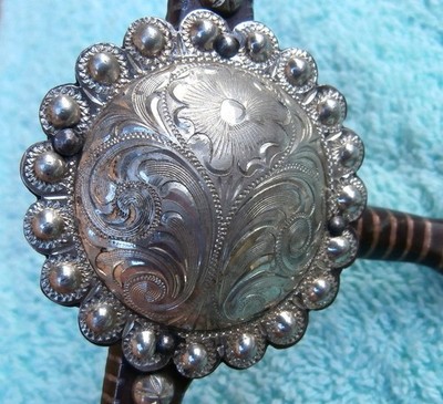 Sterling Silver Concho Argentine Style Iron Snaffle Franco Horse Bit ...