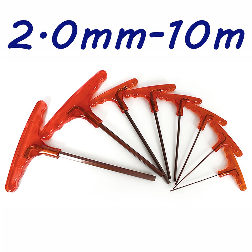2.0mm-10mm Metric Hex Allen key Wrench T Handle Keys Allen Key Allan T ...