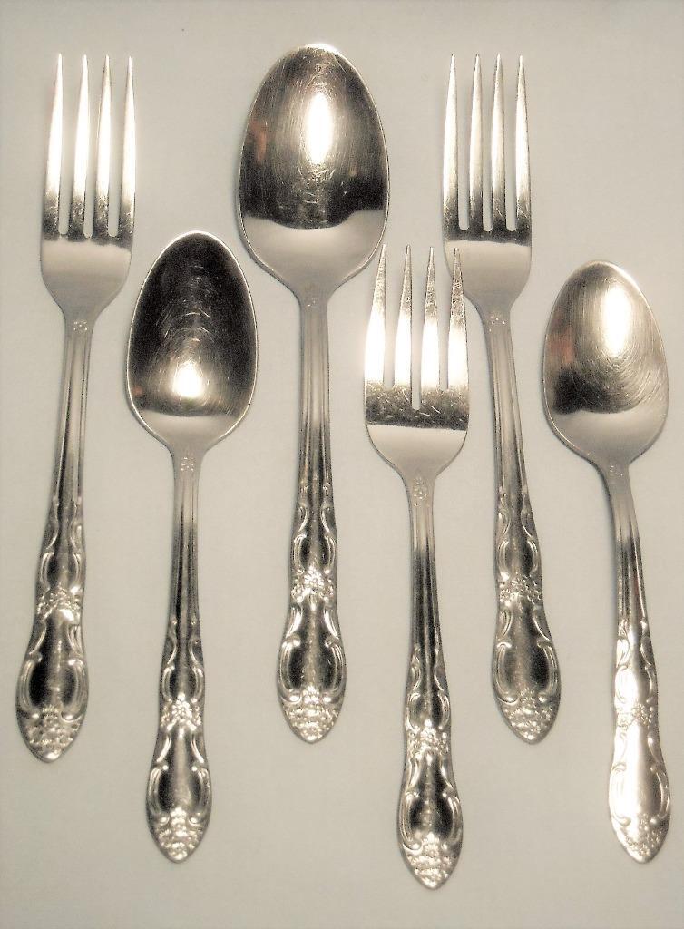 Oneida VENUS Stainless Oneidacraft Glossy Silverware 6 pc. Flatware Set ...