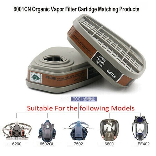 1pair=2pcs Cartridge Filter Set 6001cn For 3M 6800 6900 6200 7502 ...
