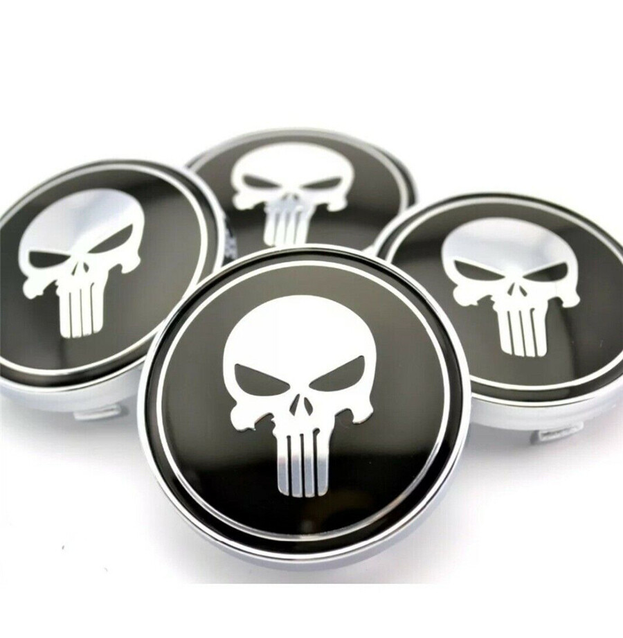 4Pcs 56mm Skull Wheel Center Hub Caps Rim Cover For Car SUV Modified | eBay