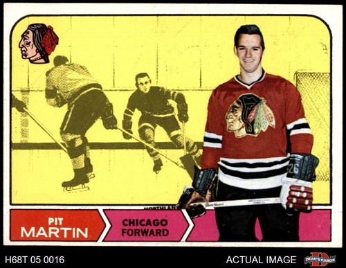 1968 Topps #18 Pit Martin Blackhawks 6 - EX/MT | eBay