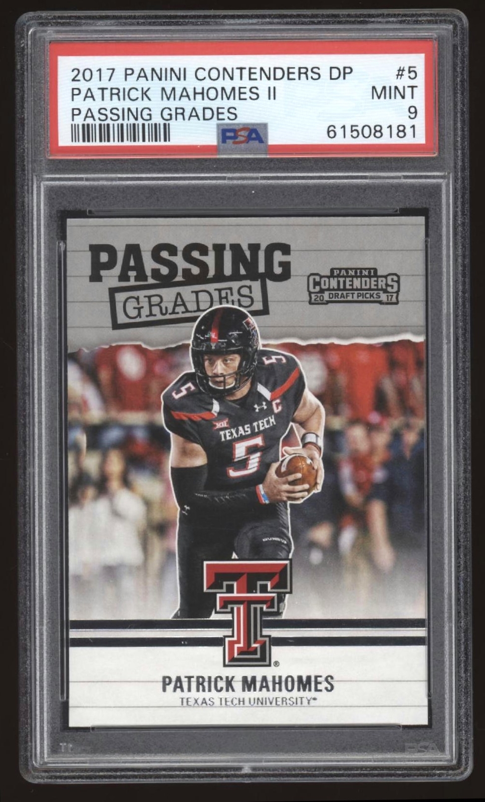 2017 Panini Contenders Patrick Mahomes PSA 9 Mint Passing Grades RC ...