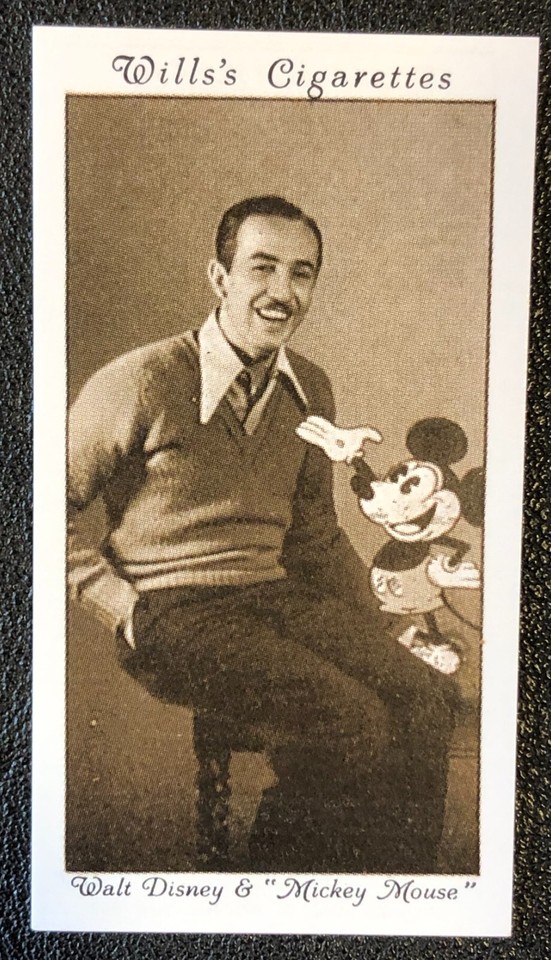 (4)x Walt Disney & Mickey Mouse 1931 Will's Cigarette Reprinted Trading ...