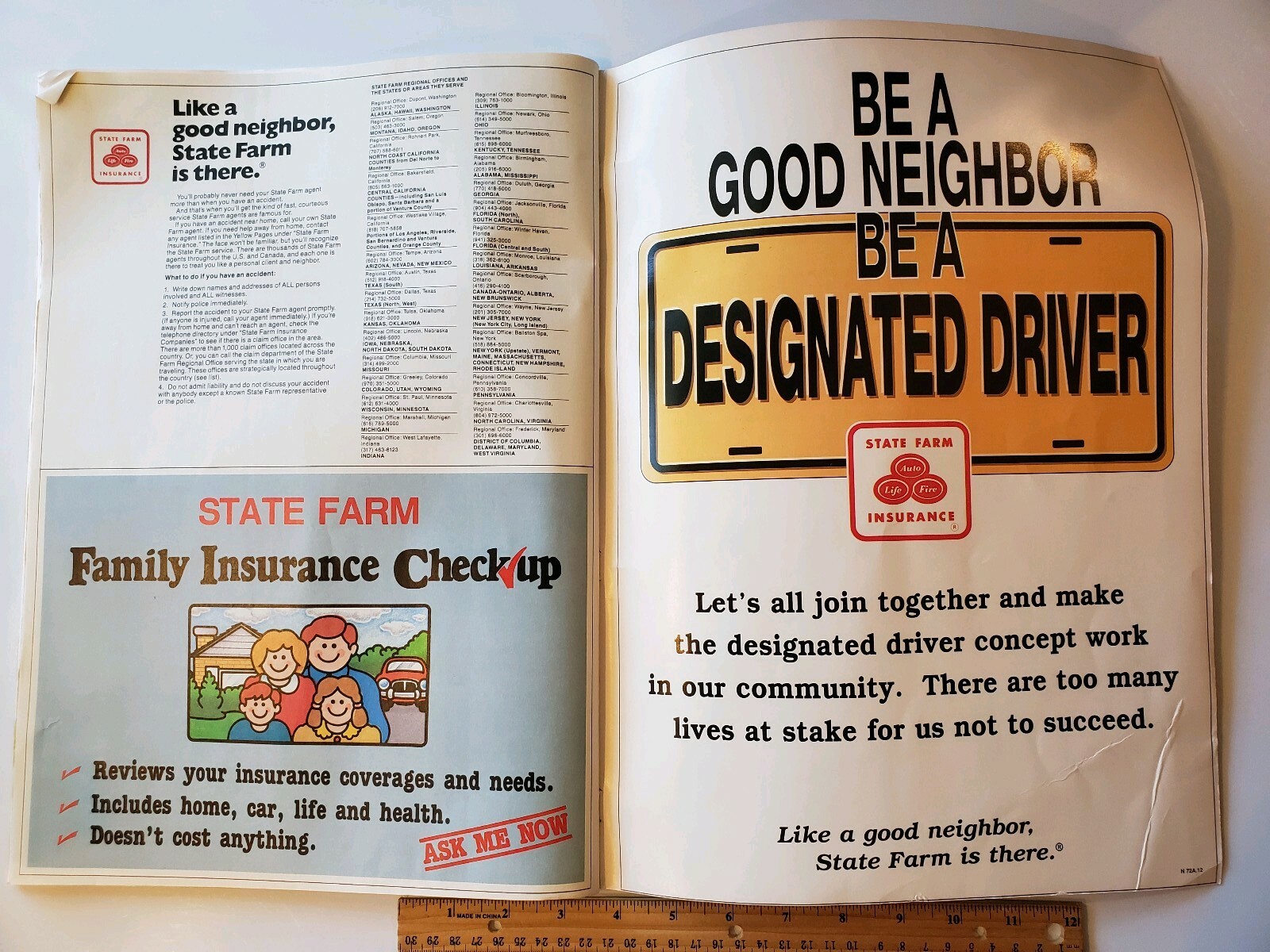 Vintage State Farm Road Atlas Map United States Canada Mexico Touring ...