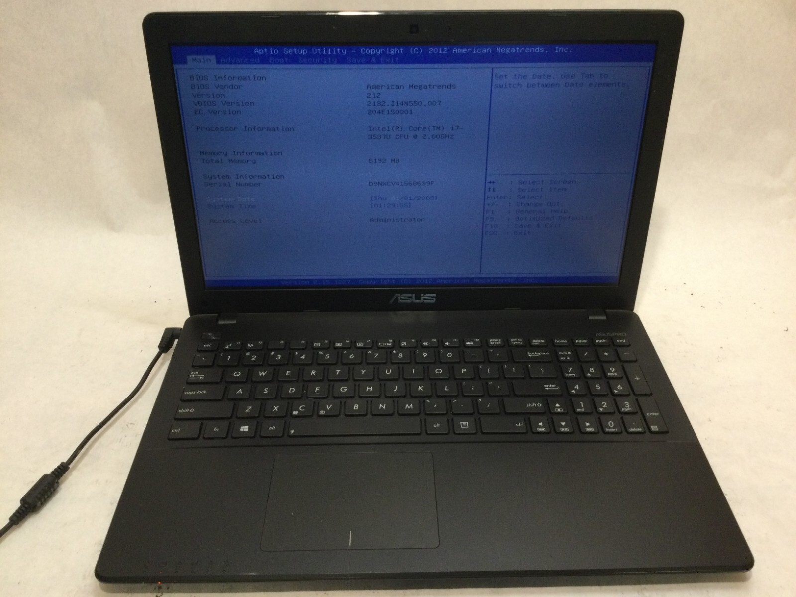 ASUS P550C 15.6” / Intel Core i7-3537U @ 2.00GHz / (MISSING PARTS!) MR ...