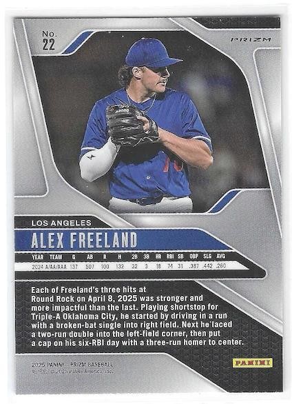 Alex Freeland 2025 Panini Prizm Ruby Wave Prizm Parallel SP #22 LA ...