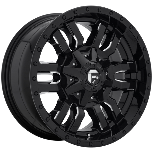 20x9 Fuel D595 Sledge Gloss Black & Milled Wheel 6x135/6x5.5 (1mm ...