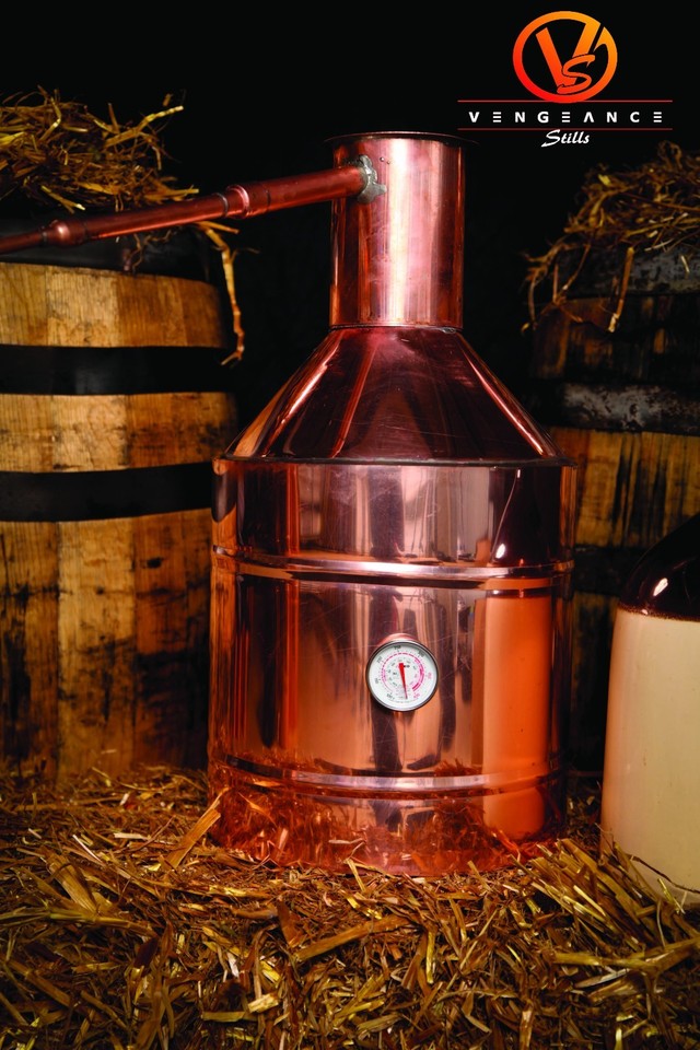 5 GALLON COPPER MOONSHINE STILL with CONDENSER WORM FROM VENGEANCE ...