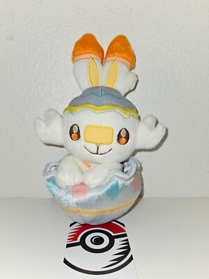 Pokemon Center Limited Edition Happy Easter Basket Egg Scorbunny Plush ...