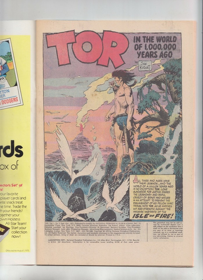 TOR #1 #3 #4 #5 DC Comics 1975 1976 JOE KUBERT Comic Lot | eBay