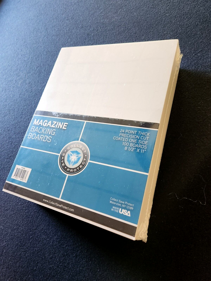 100 CSP MAGAZINE SIZE 8.5" x 11" BACKING BOARDS Storage White Backer ...