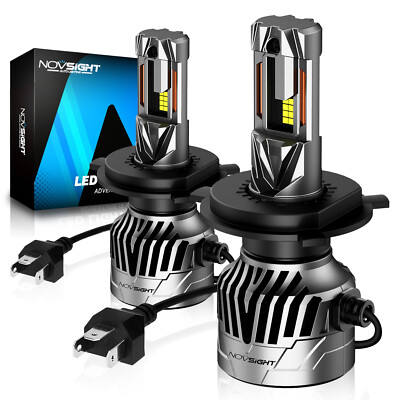 NOVSIGHT H4 9003 HB2 30000LM LED Headlight Car Light Bulbs High/Low ...