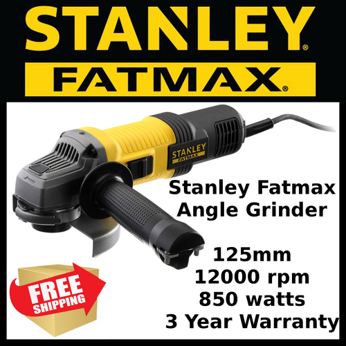 Stanley Fatmax Angle Grinder 125mm 850W FMEG220 Genuine Aussie Stock ...