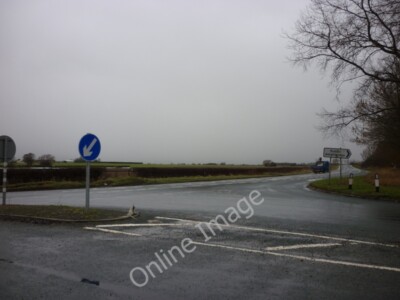 Photo 6x4 Joining the A165, Hull to Bridlington Road Brandesburton ...