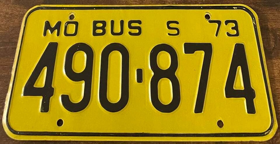 1973 Missouri School Bus Vintage License Plate 490-874 | eBay