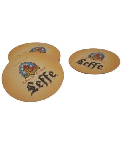 4 OLD LEFFE BEER COASTERS RARE VINTAGE CIRCLE HEBREW ISRAEL ISRAELI | eBay