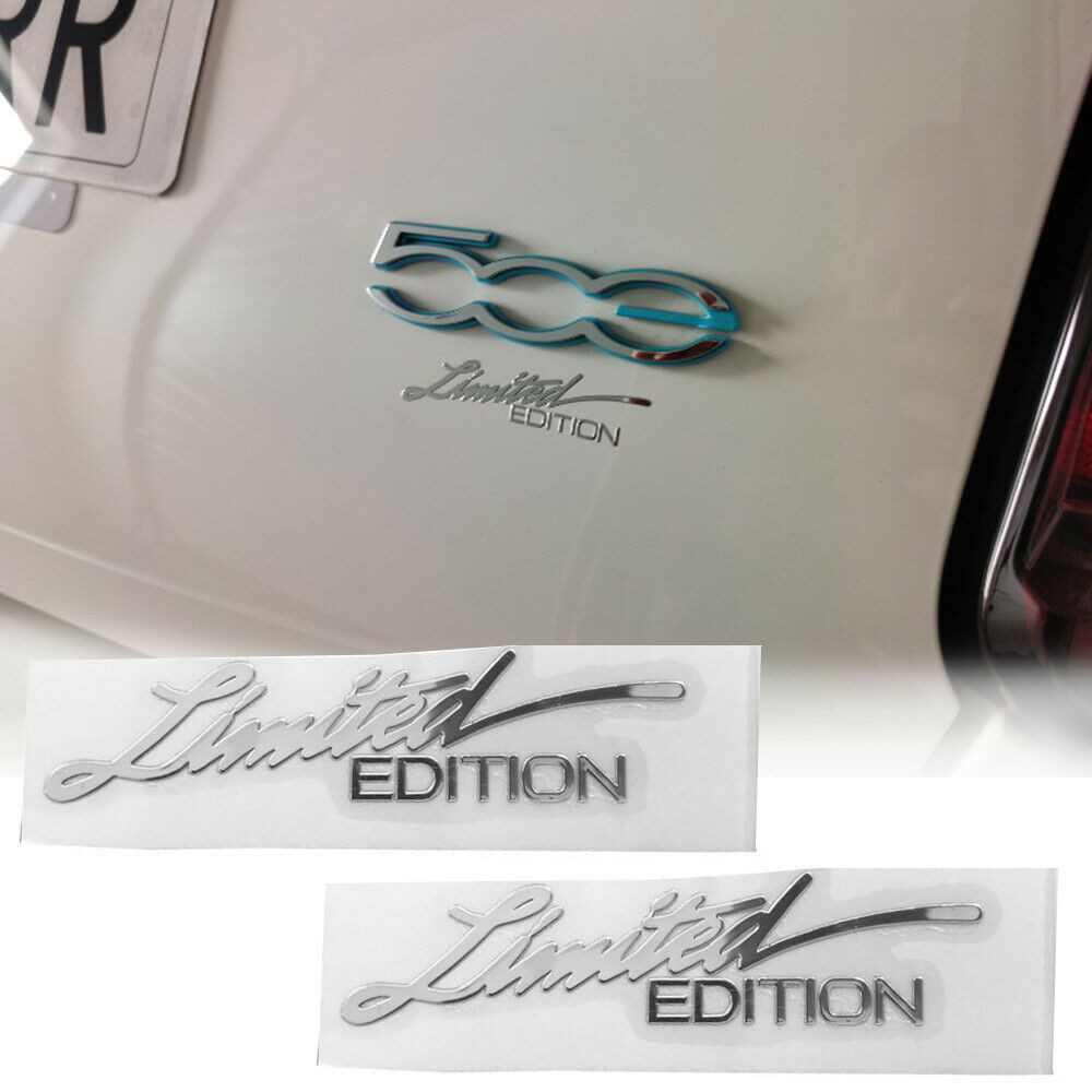 2x Silver Limited Edition Logo Car Emblem Badge Metal Sticker Decal ...