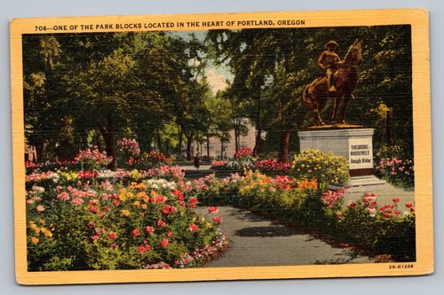 Park Blocks Located In The Heart Of Portland Oregon c1930 Vintage ...