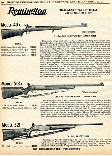 1961 Print Ad Remington Model 40X Rangemaster 513T Matchmaster 521T ...