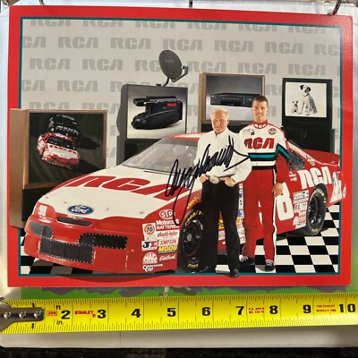 1996 CALE YARBOROUGH #98 RCA NASCAR WINSTON CUP SERIES POSTCARD SIGNED ...