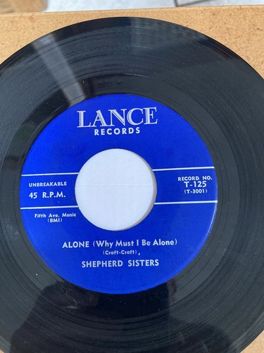SHEPHERD SISTERS 45 RPM- ALONE & CONGRATULATIONS TO SOMEONE - LANCE ...
