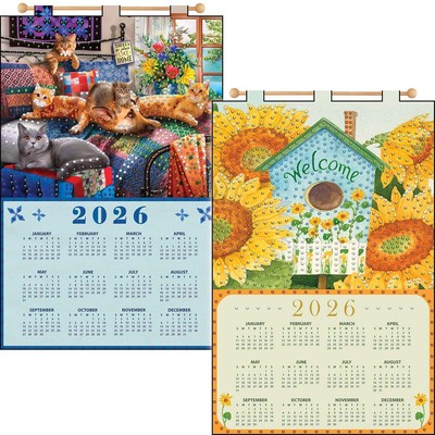 Design Works™ Goldfinch Welcome & No Place Like Home Calendars, Set of ...