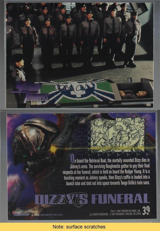 1997 Inkworks Starship Troopers Dizzy's Funeral #39 READ 2a1 | eBay