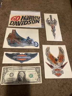 Lot Of Vintage Harley Davidson Chopper Motorcycle Decals Stickers 5 | eBay