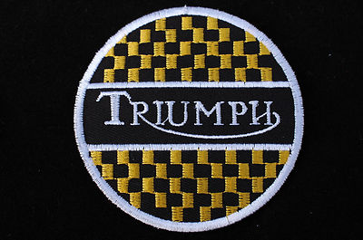 Triumph 60s Style Iron/Sew On Patch - Biker - Ton Up Boys - No715 | eBay UK
