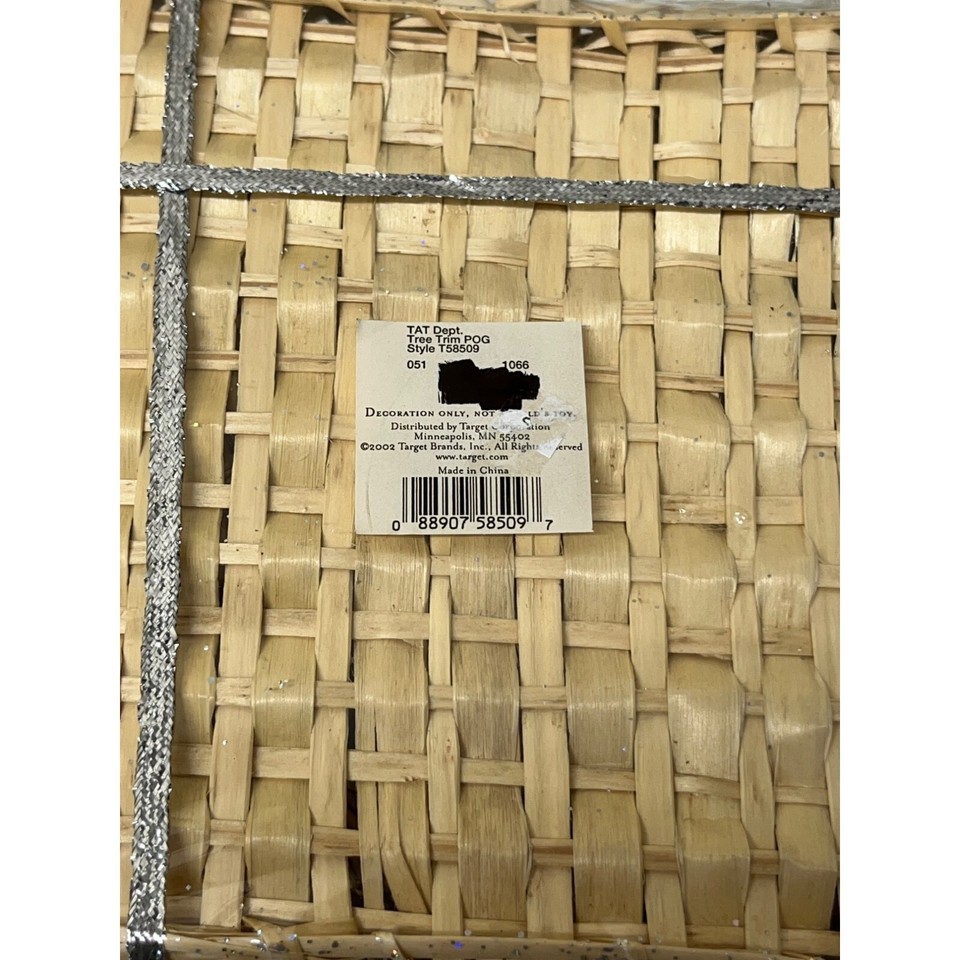 18 Straw Wicker Snowflakes Stars Christmas Ornaments NEW Boho Primitive ...