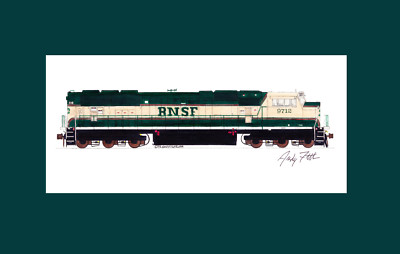 BNSF SD70MAC #9712 11"x17" Matted Print Andy Fletcher signed | eBay