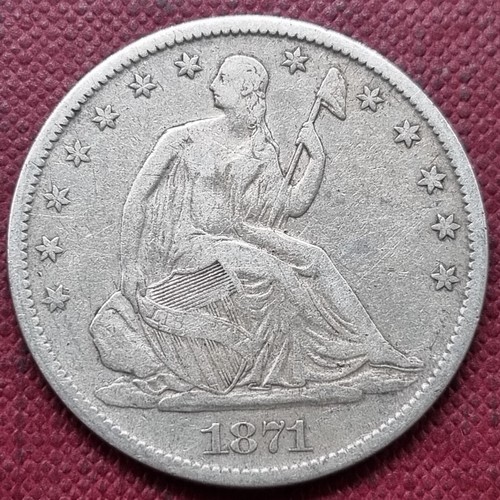1871 Seated Liberty Half Dollar 50c Better Grade #77085 | eBay