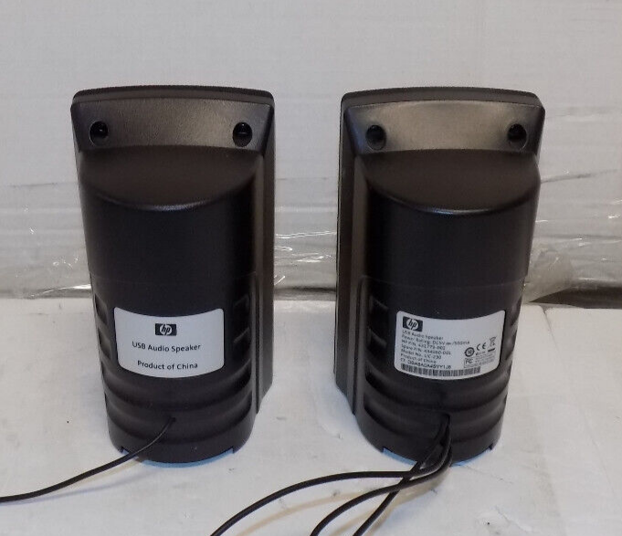 HP Computer Speakers USB Black Multimedia UC-230 Adjustable Volume ...