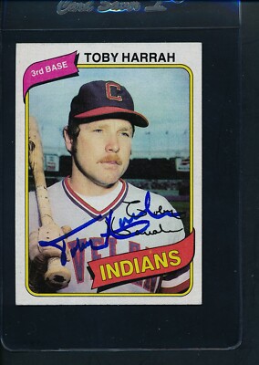 1980 Topps #636 Toby Harrah Indians Signed Auto *48605 | eBay