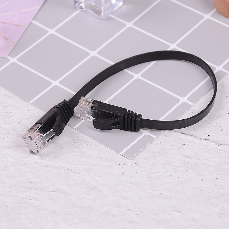 Black cable rj45 ethernet 10inch 25cm network cat patch cord internet ...