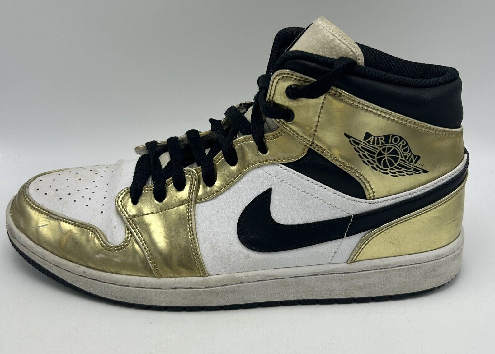 Nike Mens Air Jordan 1 Mid DC1419-700 White Basketbal… - Gem