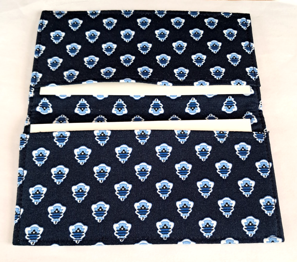 Vera Bradley Nantucket Navy Blue Checkbook Cover NWOT | eBay