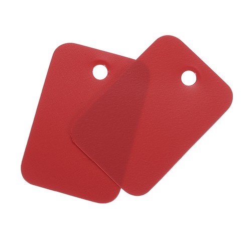 200 Pcs Waterproof Eyelet Hole Plastic Tags Outdoor Tags 2x3cm Red ...