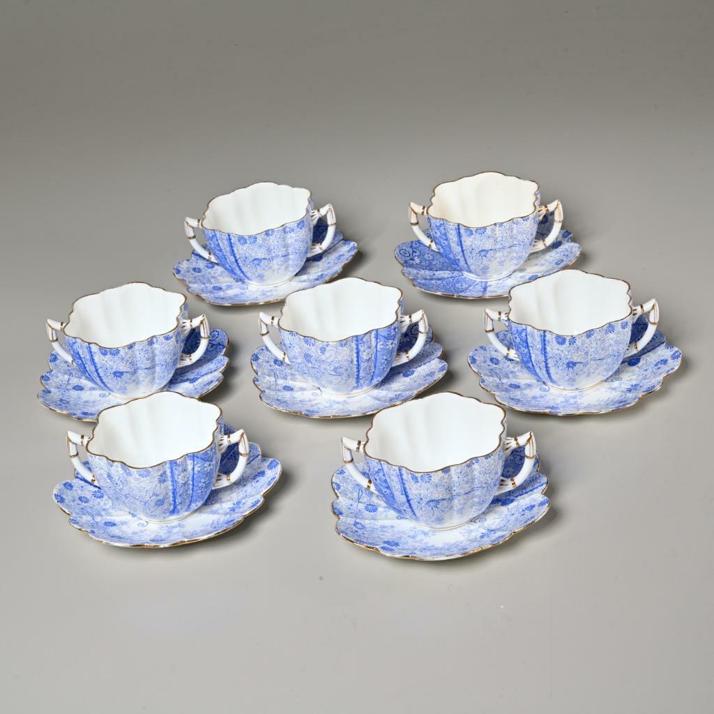 Wileman Foley Shelley Daisy Jungle Bullion Cups #6021 19th C Antique ...