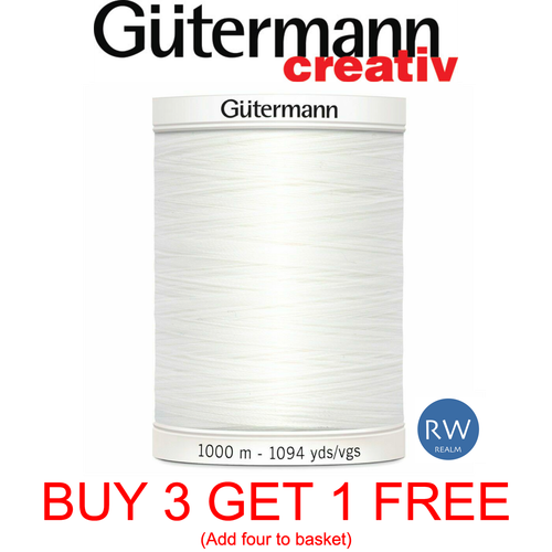 Gutermann Sew All Thread 1000m Reel 100% Polyester Hand & Machine ...