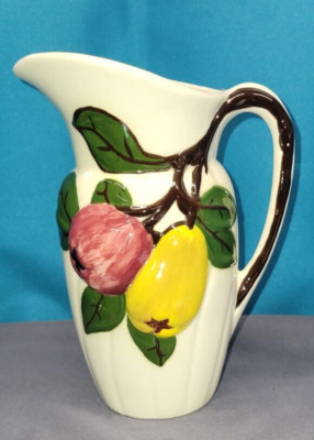 Vintage Holland Mold Ceramic Pitcher, Dated 1963, Apple and Pear, Hand ...