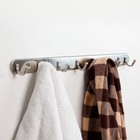 7 Hooks Stainless Steel Wall Mount Hook Rack Hanger Coat Hat Holder ...