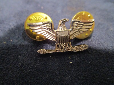U.S. Military American Eagle with Shield Silver Tone Metal Lapel Pin | eBay