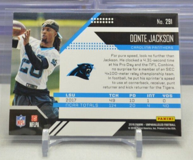 Donte Jackson 2018 Panini Unparalleled Rookie #291 Rookie RC 1-D | eBay