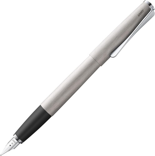 LAMY Studio Stylo Plume Fin Pointe Acier Brossé Avec T10 Bleu Encre ...