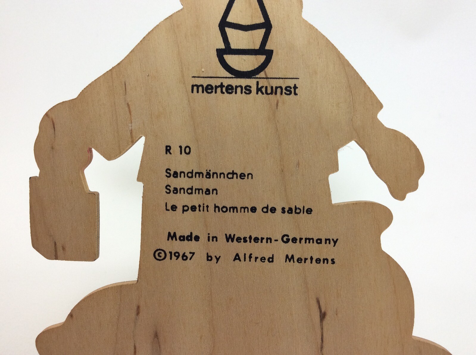Alfred Mertens Kunst Holz Figur Wandbild R 10 Sandmännchen 1967 | eBay.de