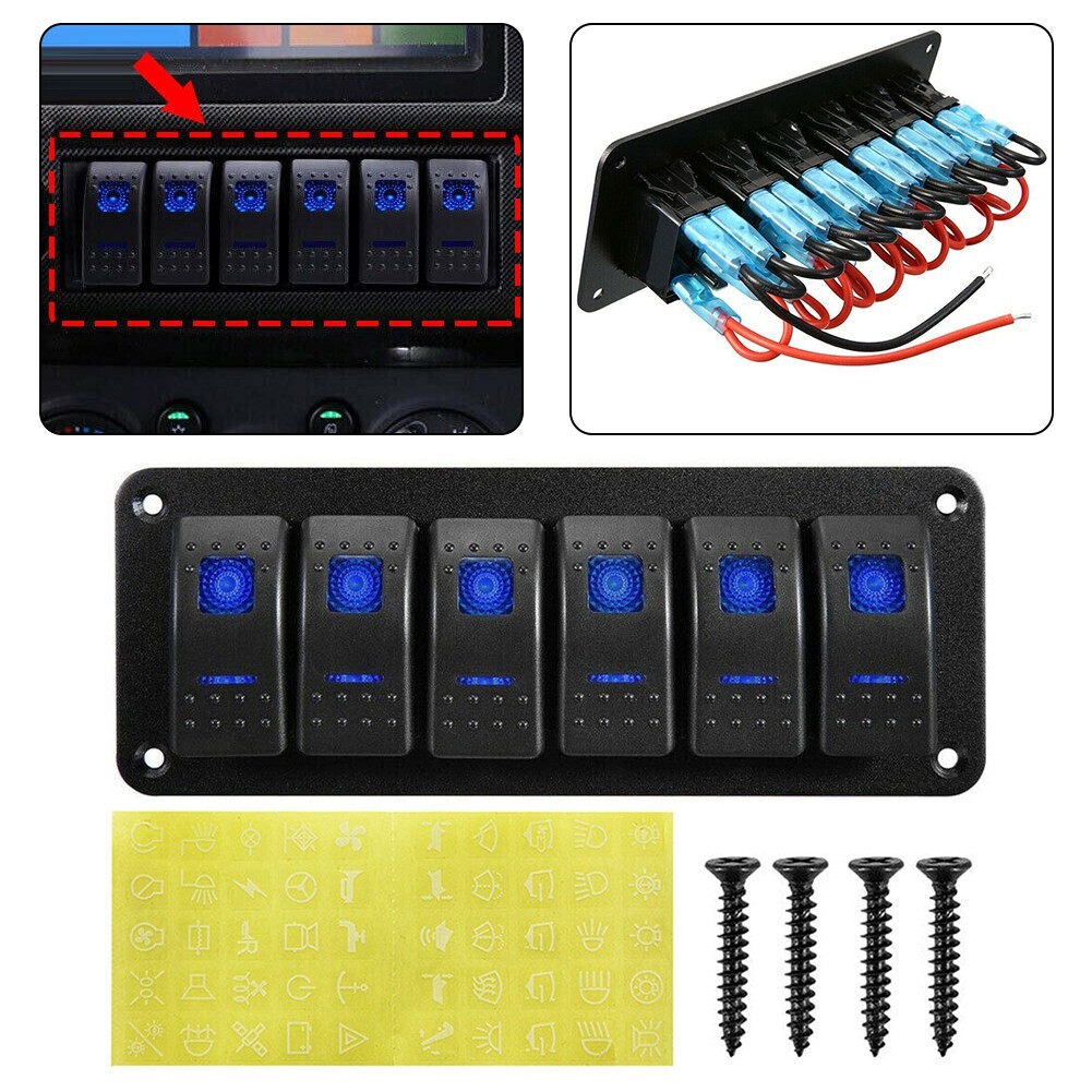 Convenient and Reliable 6 Gang Toggle Switches Control Panel for Marine ...