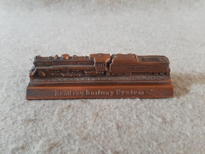 Vintage Brass Desktop Paperweight Reading Railway System 2100 ...