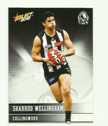 2012 AFL SELECT CHAMPIONS COLLINGWOOD SHARROD WELLINGHAM # 44 CARD ...